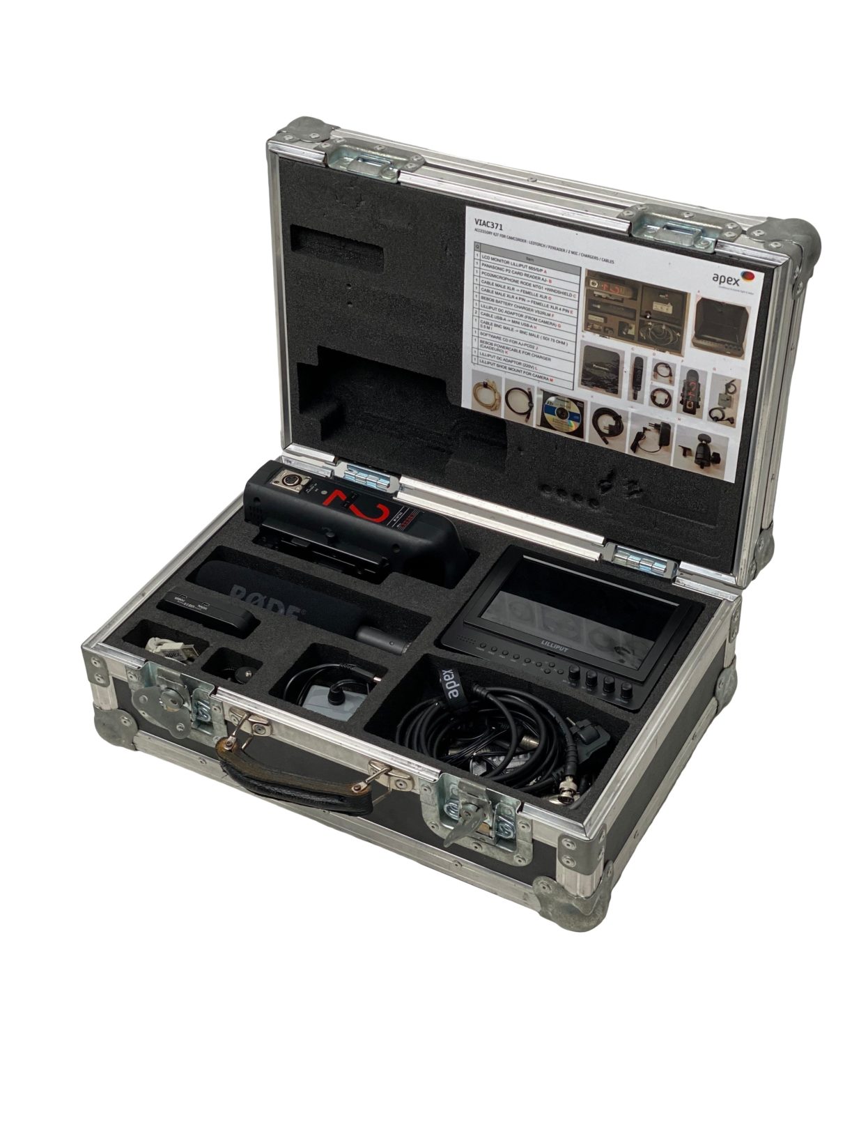 ACCESSORY SET FOR CAMCORDER : LCD MONITOR / P2READER / 1 MIC / CHARGER ...