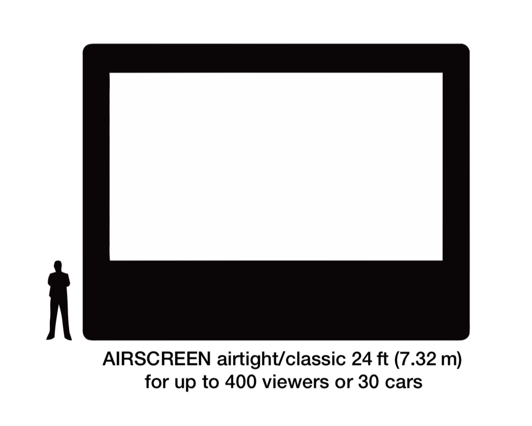 INFLATABLE PROJECTION SCREEN AIRSCREEN 8 X 4M HEIGHT 1:2 - apex catalogue